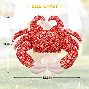 SUJOER Squeaky Crab Dog Toy,Dog Birthday Toy,Interactive Dog Toys for Boredom,Pink Puppy Dog pals Toy,Funny Toys for Dogs to Keep Them Occupied,Cute Best Dog Toys to Keep Them Busy