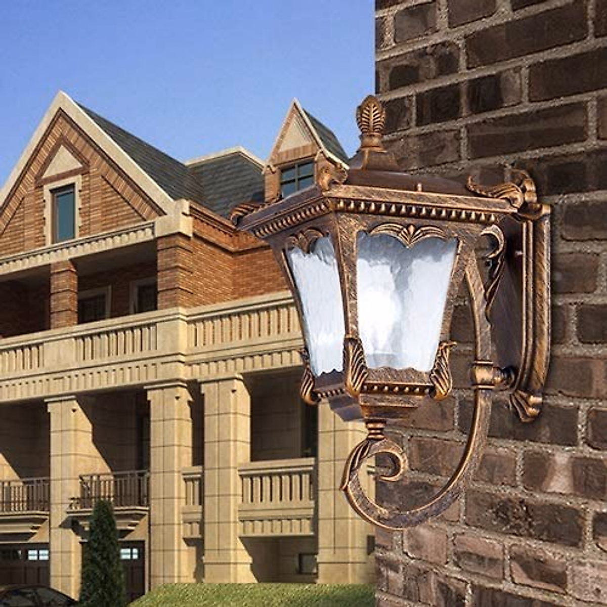 Simple And Cool Wall Lamp Simple European American Country Outdoor Aluminum Waterproof Balcony Garden Doorway Corridor Lamp Wall Wall Light Home Garden Wall Hanging Lamp Retro Villa Gate Wall Lantern
