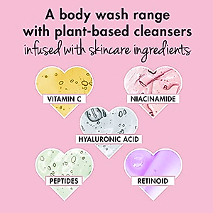 Love Beauty And Planet Body Wash Softened, Visibly Glowing Skin Coconut Water and Vitamin C Made with Plant-Based Cleansers and Skin Care Ingredients 32.3 fl oz