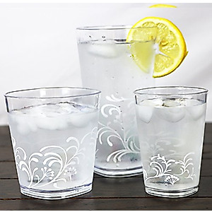 Reston Lloyd Set Corelle Coordinates Boutique, Cherish, 8oz Acrylic Drinkware, Set of 6, 6 Count (Pack of 1), White
