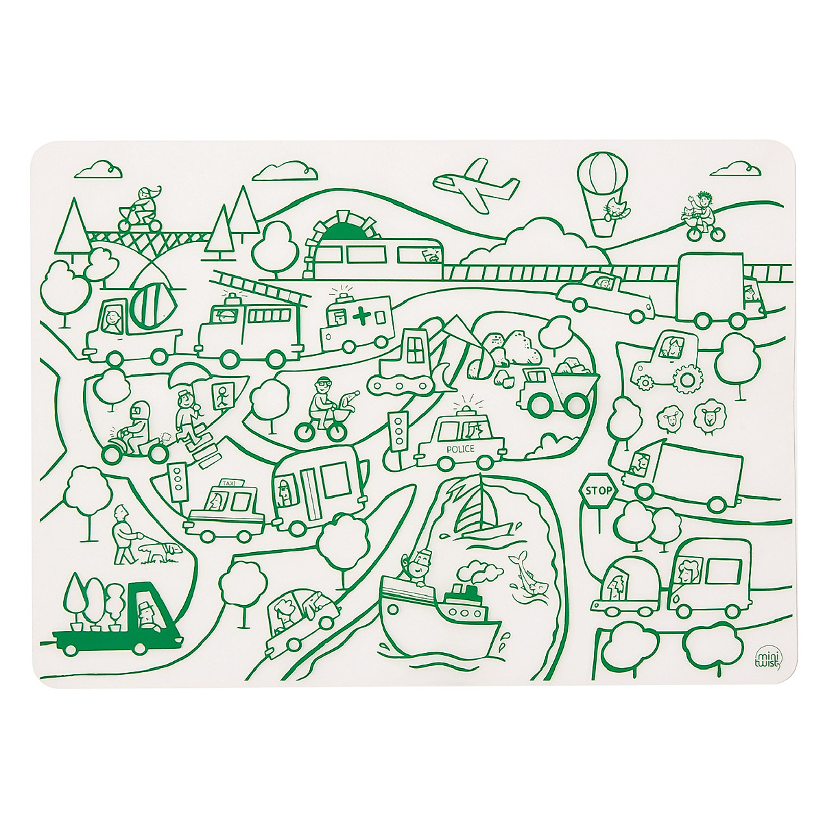 modern-twist 10 x 14 Reusable Coloring Doodle Mats, 100% Food-Grade Silicone, Bundle, Pack of 3