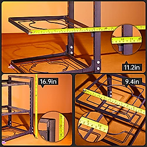 HOYRR Pots and Pans Organizer,3 Tier Adjustable Pan Organizer,Pan Rack,Pot Organizer Rack For Under Cabinet,Under Cabinet Pot and Pan Organiser For Kitchen Organisation and Storage.(Black)