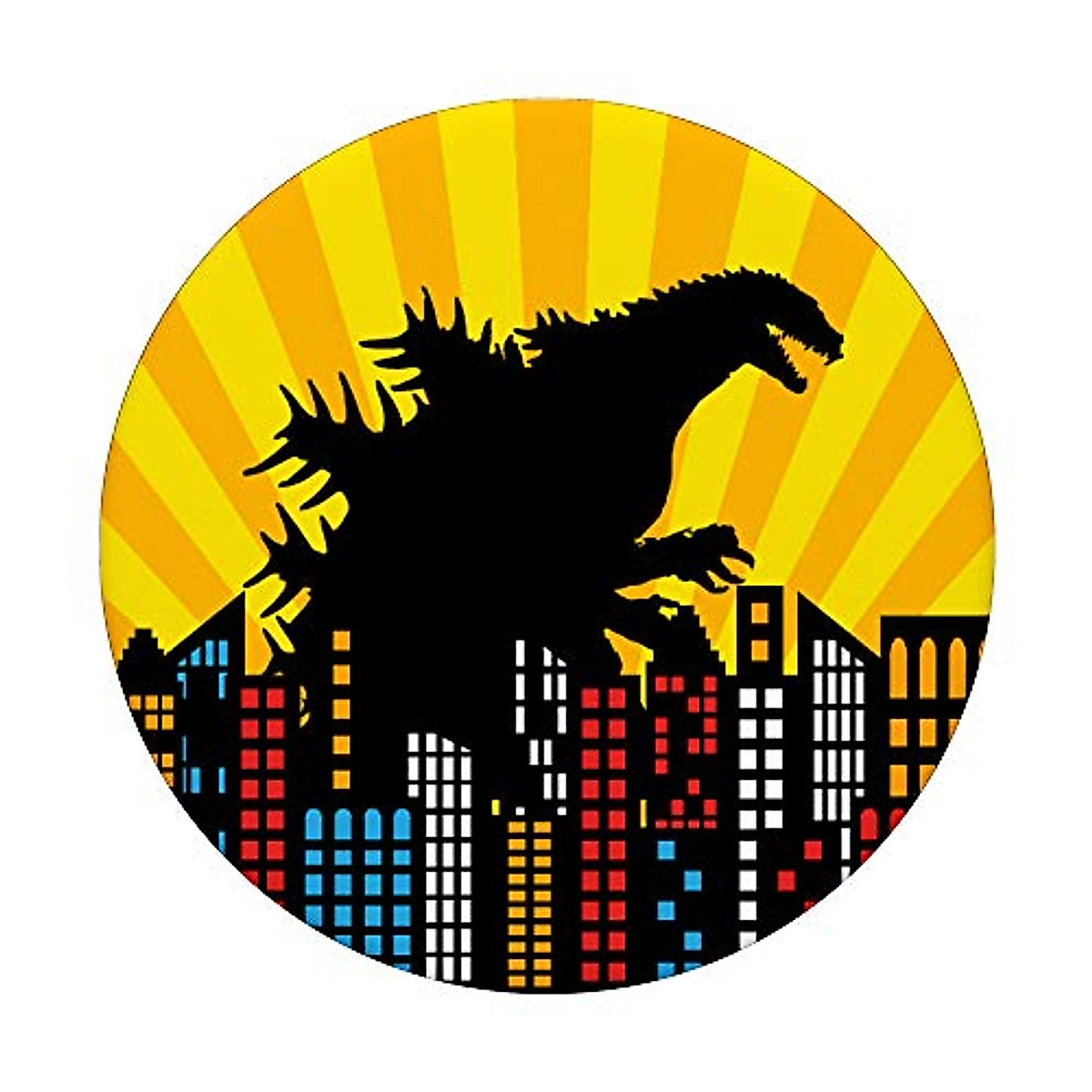 Comics Phone-Grip Comics Retro Kaiju Design PopSockets Swappable PopGrip