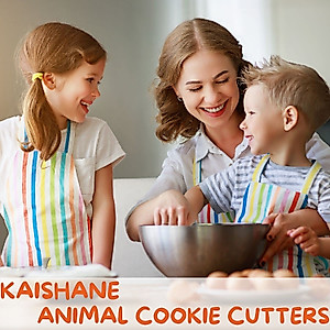 KAISHANE 5 Pieces Animals Cookie Cutters Shapes for Baking Fox,Owl,Rabbit,Squirrel and Hedgehog Shape Woodland Cookie Cutter Set for Baking