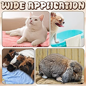 24 Pcs Guinea Pig Blankets Bunk Pet Microfiber Coral Fleece Cage Liners Absorbent Guinea Pig Bedding Soft Accessories Small Animal Bedding Mat Bathe Towels for Puppy Cat (13.8 x 29.5 Inches)