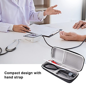 MOSISO Stethoscope Case, Stethoscope Storage Bag Case Travel Organizer Compatible with 3M Littmann Classic III/Lightweight II S.E/Cardiology IV/MDF Acoustica Stethoscopes and Accessories, Black