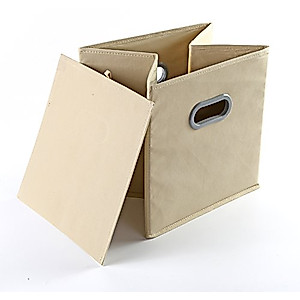 Sodynee New Large Foldable Cloth Storage Cube Basket Bins Organizer Containers Drawers, 6 Pack, 12" x 12" x 12"