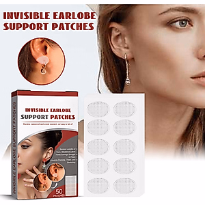 Ear Lobe Support Patches Earring Support Patches Invisible Ear Lobe Support Tape Portable Earlobe Support Patches Large Earrings Support Sticker Reduces Strain for Women Long Time Wear Earring