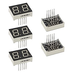 Othmro 5pcs Common Cathode LED Display Digital Tube 2 Bit 7 Segment Black 10Pin with a Good Uniform Light Output