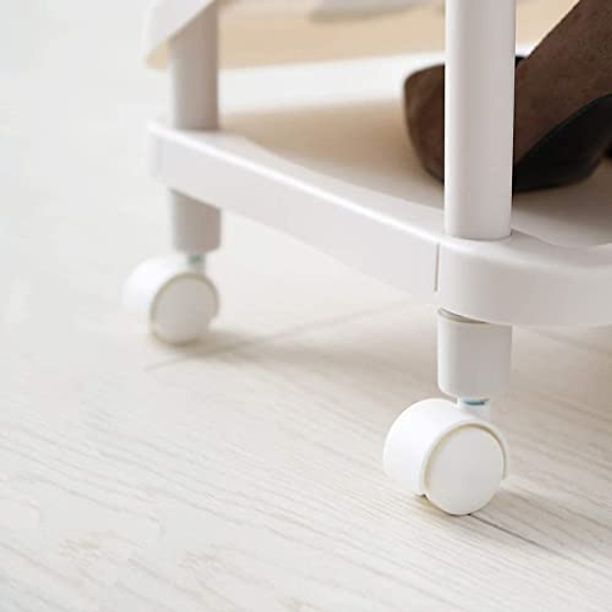 Multi-Layer Rolling Wheel Cart Shoe Rack 9-Layer Two-Way for Kitchen Home Office Craft Garage Salon Shoe Cabinet（ 90x36cm ） Ventilated