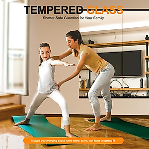 Delma Home Gym Mirror, 48''x24''x2PCS, Large Full Body Tempered Glass Frameless, Wall-Mounted for Gym, Yoga, Garage, Bedroom, Bathroom