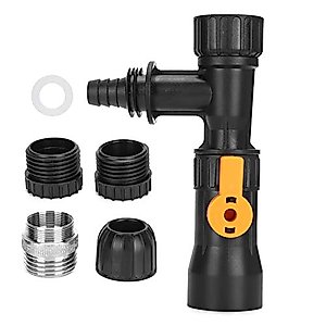 GLOGLOW Aquarium Water Changer, Fish Tank Water Changer Faucet Adapter Replacement Faucet Nozzles Pump with 2 Faucet Adapters Aquarium Water Changer Flow Control Valve Assembly
