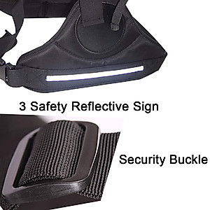 Jolik Child Motorcycle Harness Adjustable with Two Handles, Breathable Material in Black