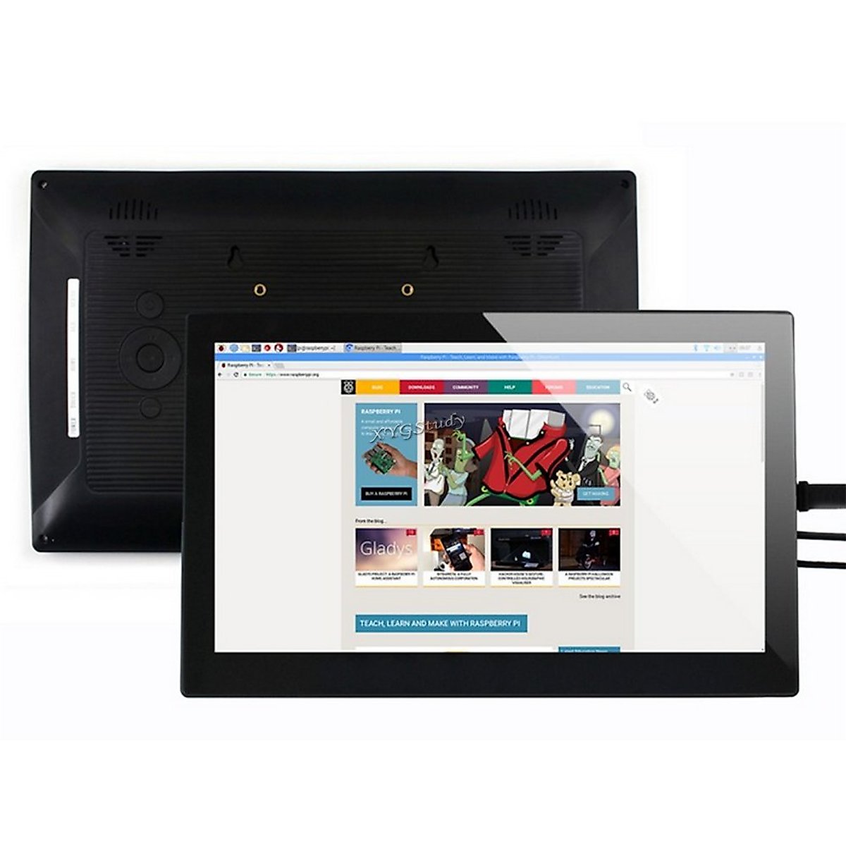13.3inch HDMI LCD (H) (with case), IPS 1920x1080 Capacitive Touch Screen Display LCD with Panel Protection Cover Case Supports BB Black Raspberry Pi 4 3 2 Raspbian Ubuntu WIN10 IOT Mini PC @XYGStudy
