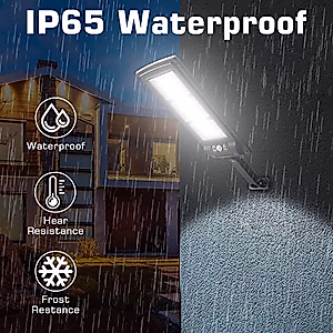 Zyfei Solar Street Light Outdoor,180 LED 3 Modes Solar Motion Sensor Light with Remote Control,Solar Parking lot Light for Garden, Street,Yard-2 pack