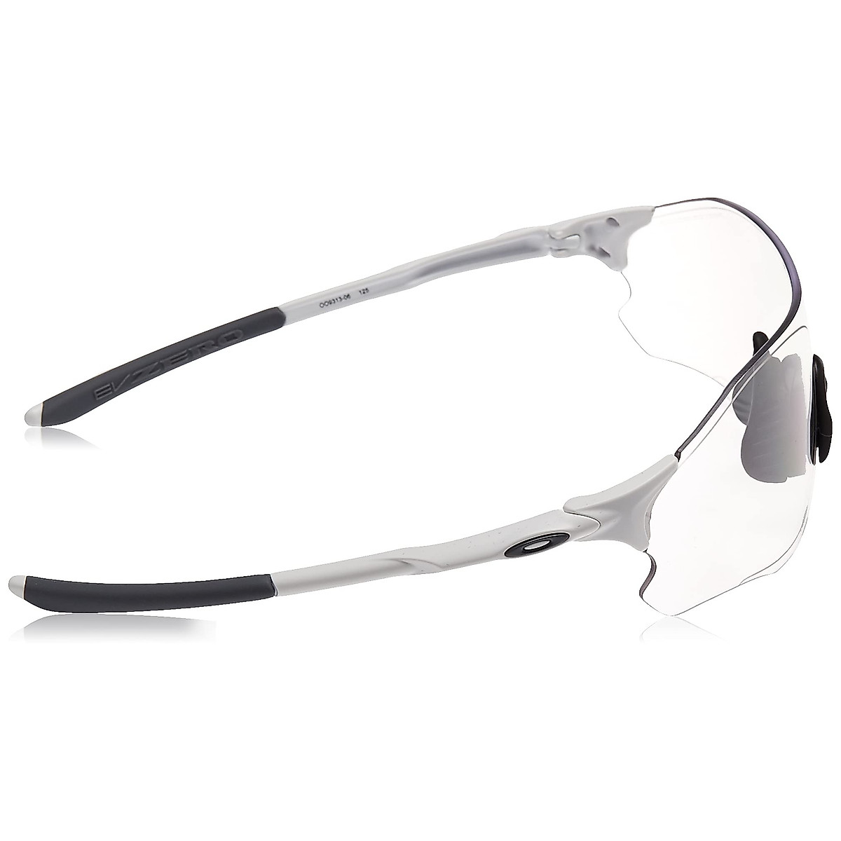 Oakley Men's OO9313 EVZero Path Low Bridge Fit Polarized Rectangular Sunglasses, Matte White/Clear Black Iridium Photochromic, 38 mm