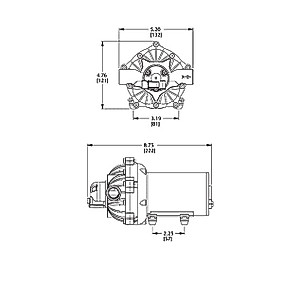Everflo EF5500-BOX 5.5GPM 12V Diaphragm Pump-1/2 FNPT Connection, 5.5 GPM, Black