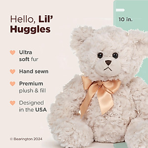 Bearington Huggles, 16 Inch Creamy White Teddy Bear Stuffed Animal, Makes a Great Gift for Birthday, Anniversary, Holiday, or Graduation