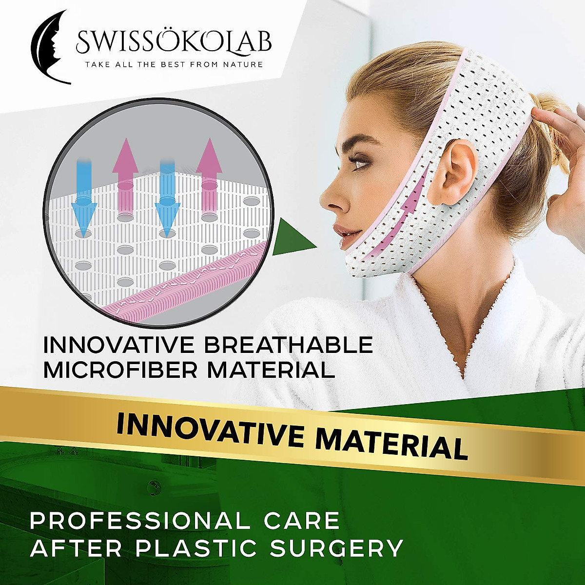 Reusable Face Slimming Strap Double Chin Reducer V Line Mask Chin Up Patch Chin Mask V Up Contour Tightening Firming Face Lift Tape Neck Bandage V-Line Lifting Patches V Shaped Belt