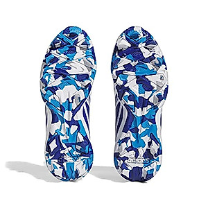 adidas Freak Spark 23 Football Shoe, White/Team Royal Blue/Solar Blue, 1 US Unisex Little Kid