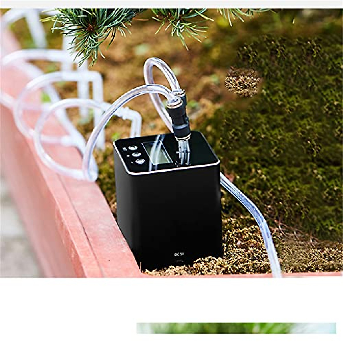 HAHFKJ Smart Watering Device Drip Irrigation System Automatic Plant Irrigation Timer Controller Self Watering Kit Double Pump
