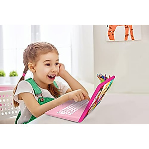 LEXIBOOK JC598DPi1 Disney Princesses Educational and Bilingual Laptop French/English with 124 Activities: Mathematics, Dactylography, Logic, Clock Reading, Play Games and Music