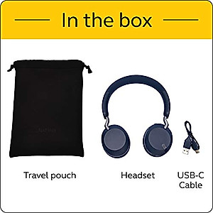 Jabra Elite 45h Best-in-Class Wireless Headphones, Navy - Biggest Speakers, Longest Battery, Fastest Charge