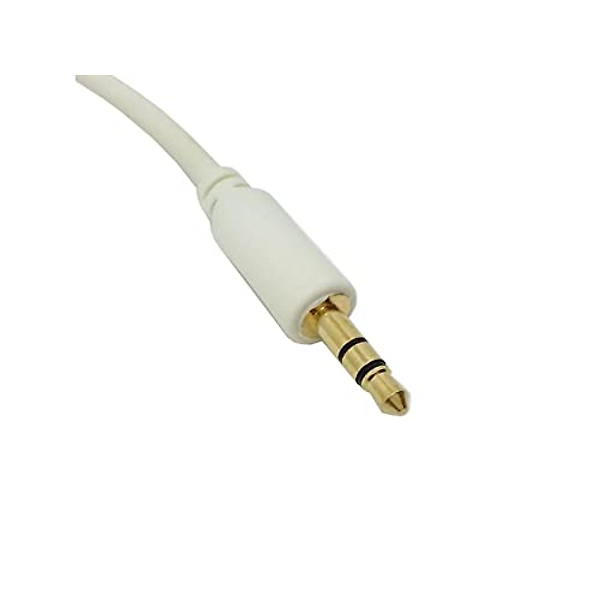 ClipGrip Stereo AUX 3.5mm Input to 30-Pin Male Dock Connector Cable Adapter (White)
