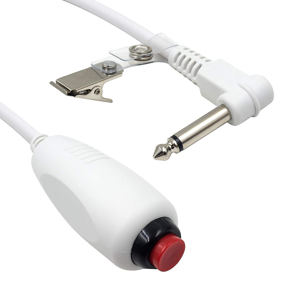 Poyiccot Push Button Cord Cable for Nurse Station, Nurse Call Cord 6.35mm 1/4" Phone Plug Cable with Bed Sheet Clip for Nurse Station Universal Replacement Call Cord, 9.8feet/3m