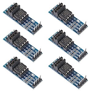 ACEIRMC 6pcs AT24C256 I2C Interface 256k Bits for EEPROM Memory Module Data Storage 8P Chip Power Supply Indicator Pull Up Resistor Direct Jumper Setting Intelligent car Accessories for arduino 3.3-5V