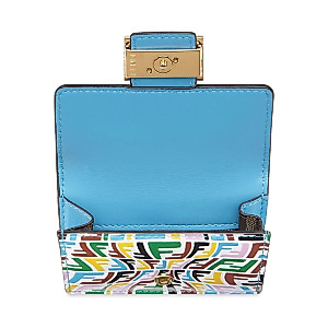 FENDI Vertigo Baguette Multicolor Leather Small Trifold Wallet 8M0395