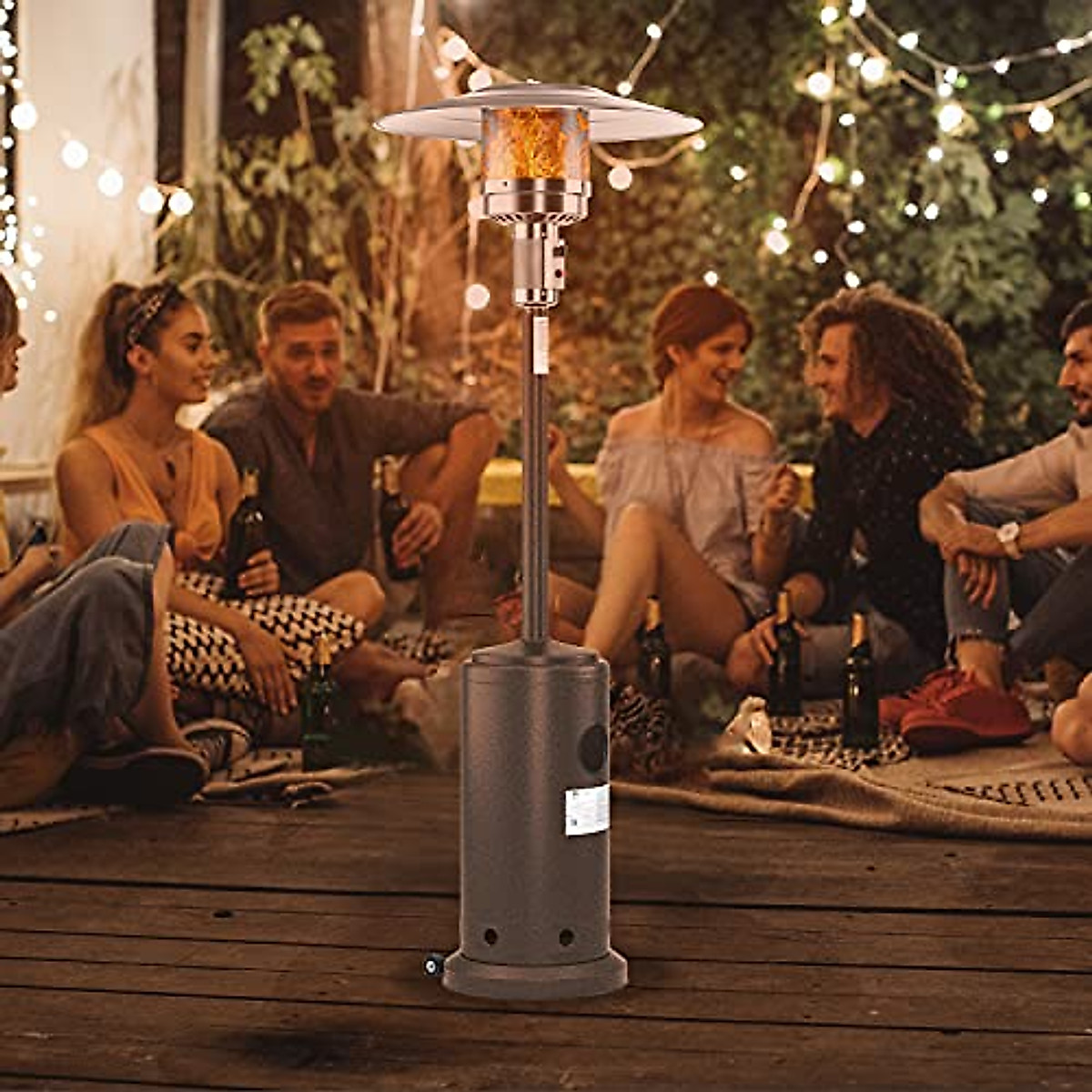 Patio Heaters Outdoor Propane Heater - Outdoor Portable Heaters with Wheels - Commercial Stainless Steel Gas Space Heaters for Garden, Patio, Outdoor, Porch and Pool