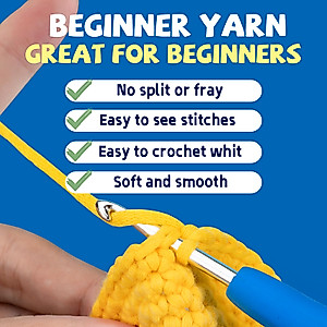 Crochet Kit for Beginners, Unicorn Crochet Kits for Kids and Adults Include Rainbow Yarn, Videos Tutorials, Eyes, and Crochet Hook - Crochet Animal Kit, Beginner Crochet Kit - Gift for Birthdays