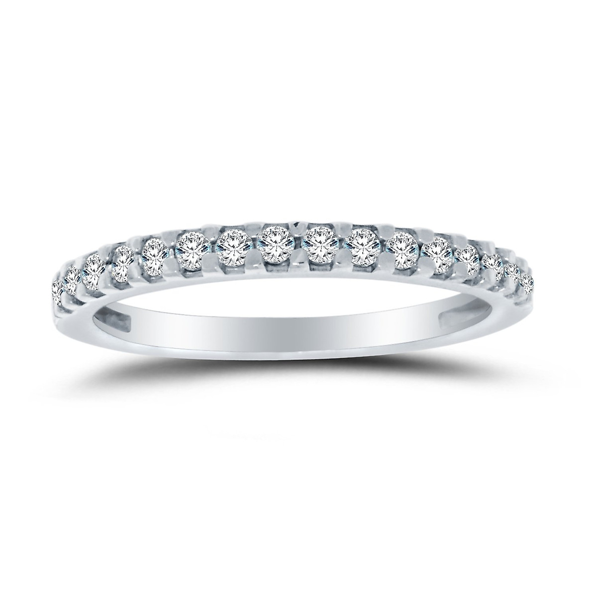 Size 4 - Solid 14k White Gold CZ Cubic Zirconia Halo Bridal Engagement Ring w/Matching Wedding Band Two Ring Set - Round Brilliant Cut Solitaire with Baguette Side Stones (2.75cttw., 1.0ct. Center)