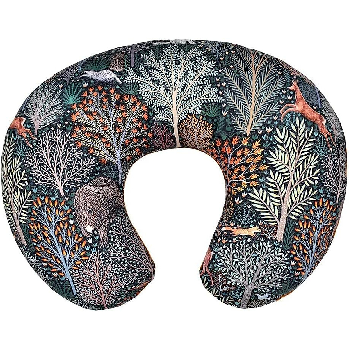 UDERUI 2 Pack Floral Nursing Pillow Cover Slipcover for Breastfeeding Pillows, Soft and Stretchy Safely Breastfeeding Pillow Cover for Girl,Cotton(Multi)