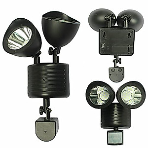 Bestyu 22 LED Dual Security Detector Solar Spot Light Motion Sensor Outdoor Floodlight for Home Garden Yard Patio Landscape Walkway