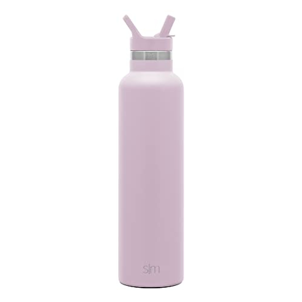Simple Modern Water Bottle with Narrow Mouth Straw Lid Metal Thermos Vacuum Insulated Stainless Steel l Reusable Leak Proof BPA-Free Flask | Ascent Collection | 24oz, Lavender Mist