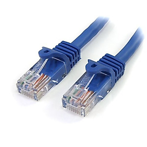 StarTech.com Cat5e Ethernet Cable20 ft - Blue - Patch Cable - Snagless Cat5e Cable - Network Cable - Ethernet Cord - Cat 5e Cable - 20ft (RJ45PATCH20)