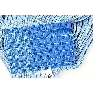 Turkey Creek Essentials Mop Heads Commercial Grade USA Made Looped End Heavy Duty Large Mop Head of Blue 4-Ply Synthetic Yarn Industrial Wet Mop Head Replacement and String Mop Refills (1, Large)