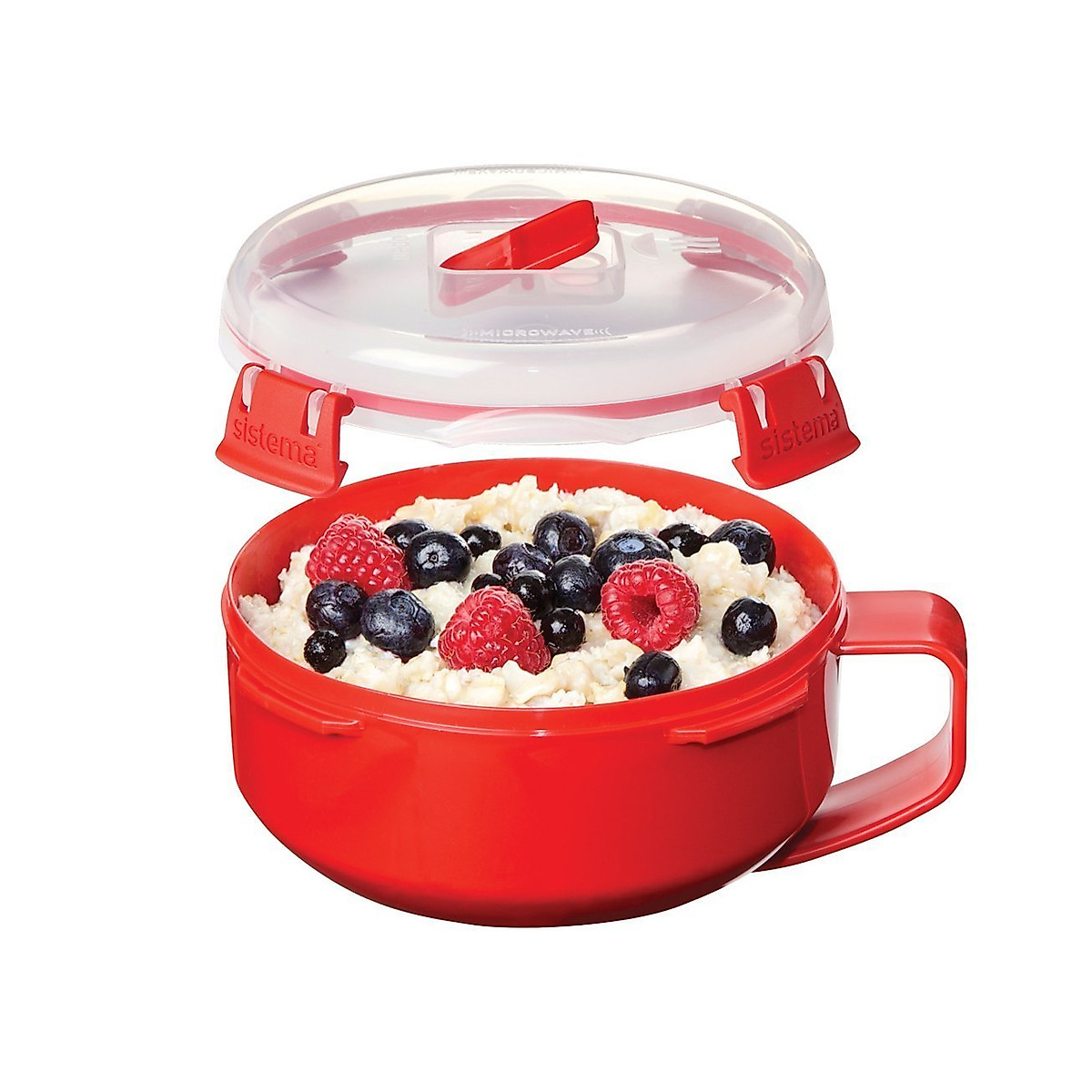 Sistema Red/Clear Microwave Porridge Bowl 850 ml
