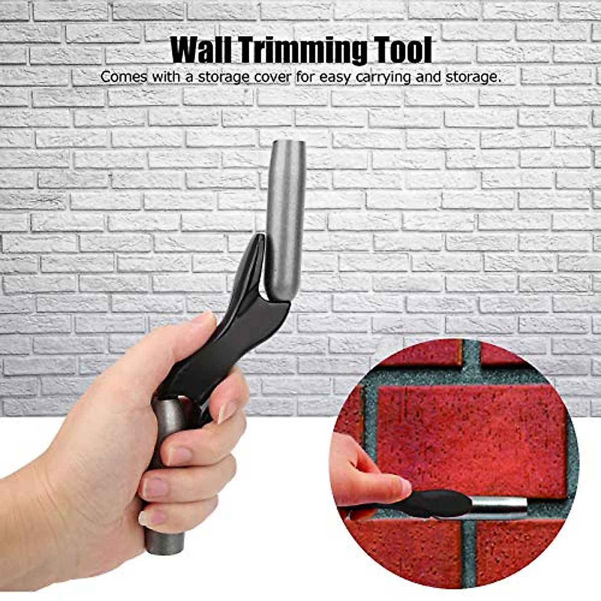 Fafeicy Brick Jointer Brick Jointer Trowel Brick Wall Beauty Stitcher Wall Joint Trimmer Handheld Builder Trimming Tool Wall Beauty Stitcher 1/2in 5/8in 3/4in 7/8in