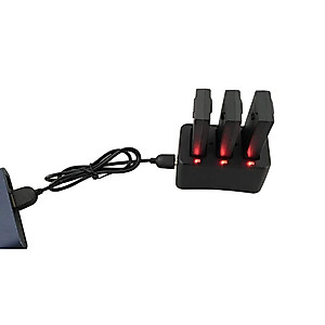 PUOO Accessory 2PCS 3.8V 1100mAh Original Lithium Battery with 3-in-1 Charger for DJI Tello Remote Control Drone