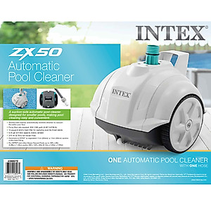 INTEX 28007E ZX50 Suction-Side Above Ground Automatic Vacuum Pool Cleaner: For Smaller Pools – Cleans Pool Floor – Removes Debris – Removable Filter Tray – 21ft Tangle Free Hose