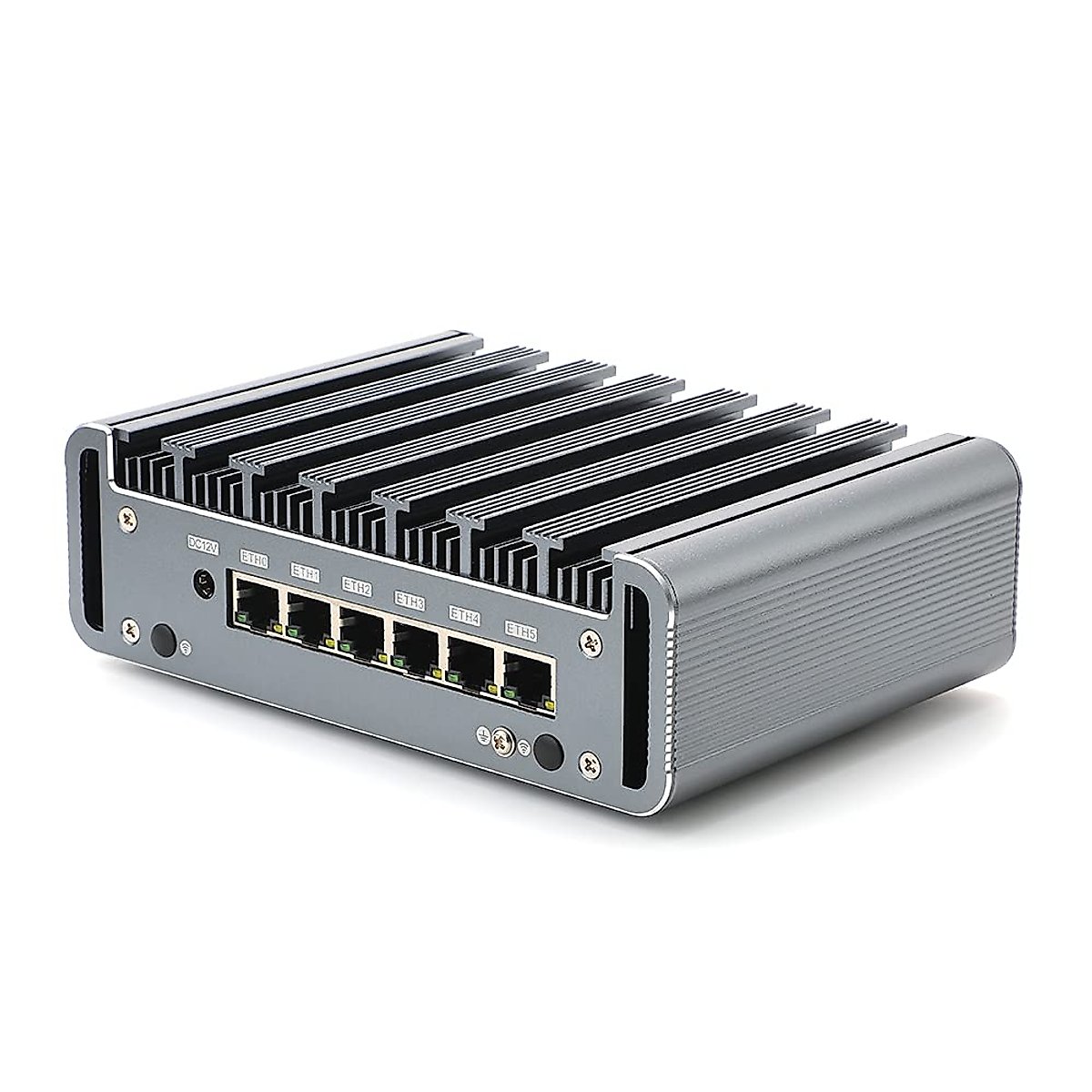 Firewall Hardware, VPN, Network Security Appliance, Router PC, Intel I5 8250U, RS36, AES-NI/6 x I211 Gigabit Nics/4USB3.0/COM/HDMI/Fanless, (Barebone, NO RAM, NO Storage, NO System)