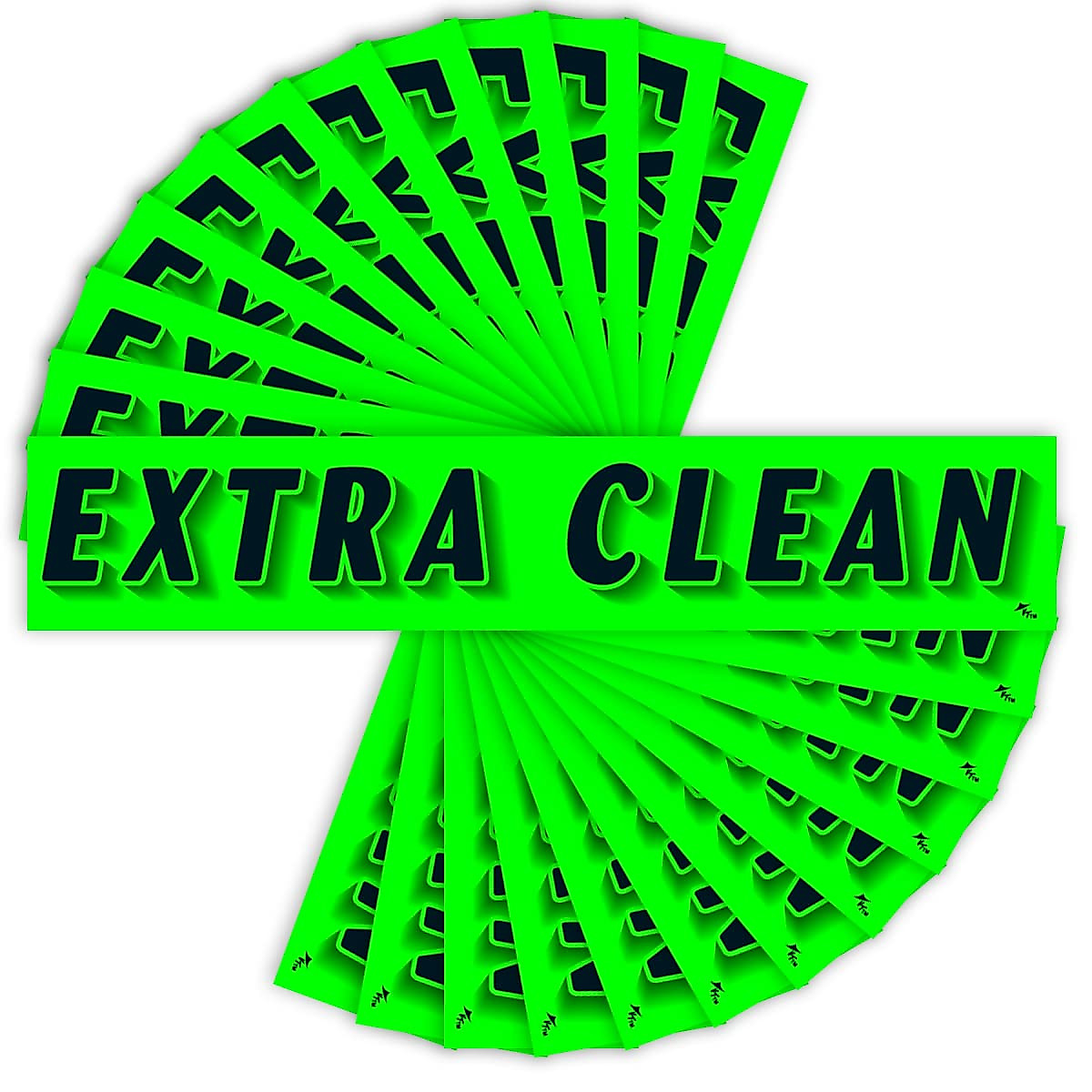 VERSA-TAGS 7.5" Black/Green Vinyl Number 11 Dozen Set Windshield Pricing & 1 Pack of Each of Extra Clean, Financing Available, Buy Here Pay Here 14.5" x 2.75" Sticker Windshield Auto Dealership