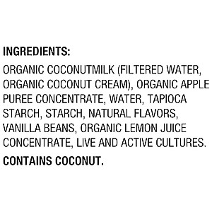 So Delicious Dairy Free Coconut Milk Yogurt Alternative, 0g Added Sugar Vanilla, Vegan, Gluten Free, Non-GMO, Creamy Plant Based Vanilla Yogurt Alternative, 5.3 Oz Container
