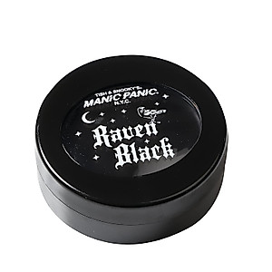 MANIC PANIC Black Raven Body & Face Paint Make-up - Full Coverage Black Face Paint & Black Body Makeup for Halloween & Everyday Use - Use as Makeup Base or Eyeliner - Set with Powder to Last All Day