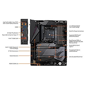 GIGABYTE X570S AORUS PRO AX (AMD Ryzen 3000/ X570S/ PCIe 4.0/ SATA 6Gb/s/USB 3.1/ ATX/Gaming Motherboard)