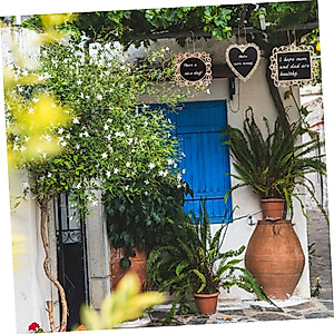 Ciieeo 3pcs Small Blackboard Pendant Wooden Chalkboard Sign Wedding Sign Message Blackboard Woodsy Decor Table Topper Tabletop Chalkboard Sign Hanging Blackboard Sign Price Tags Mini Set