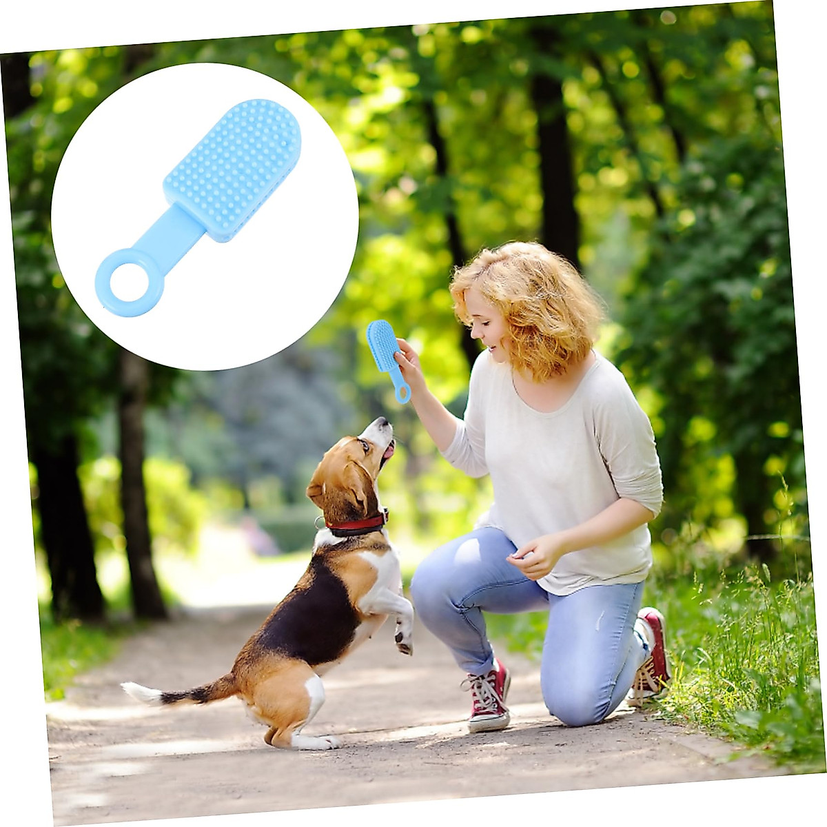 POPETPOP Pet Teething Toys Pet Toy Puppy Chew Toys Pet Dog Molar Toy Dog Toothbrush Stick Toy Dog Dental Clean Toy Teething Toys for Puppies Interactive Dog Toy Dental Stick Christmas TPR